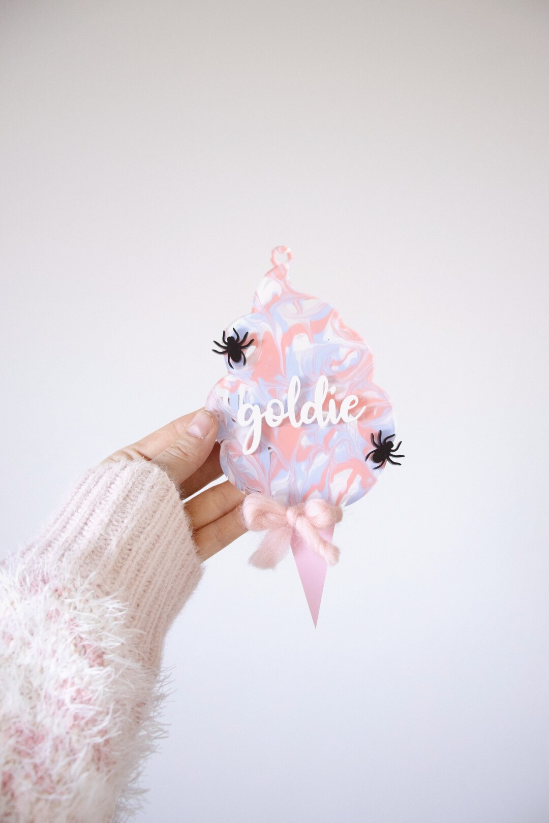 Cotton Candy Halloween Fall Spider Personalized Spooky Gift Tag - Etsy