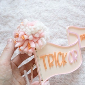 Trick or Treat Fall Birthday Pennant Halloween Banner Wand Flag - Etsy ...