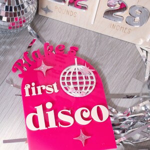 First Disco, First Birthday Sign, Disco Sign, Birthday Sign, Groovy ...