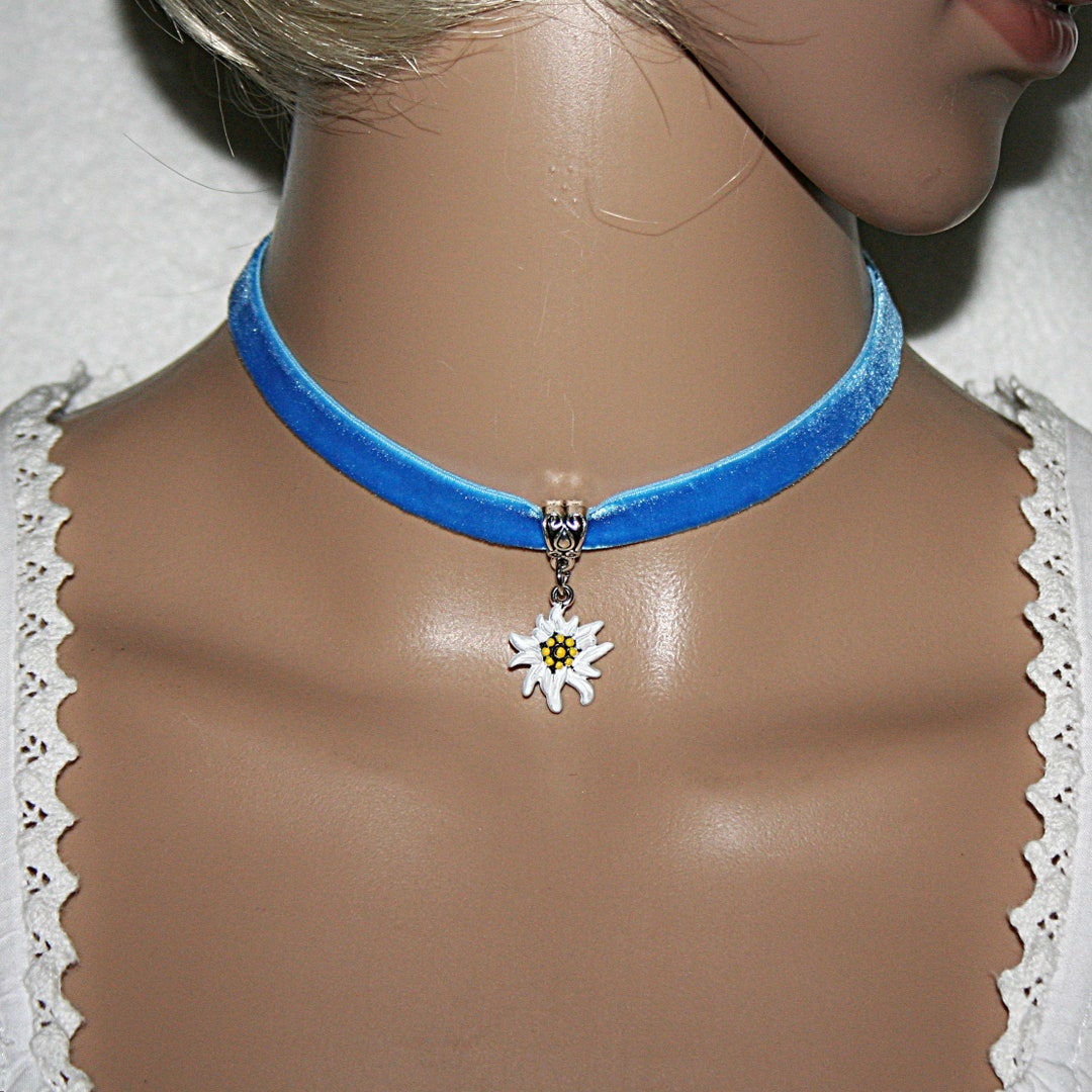 Edelweiss Pendant / Edelweiss Flower Choker With Edelweiss / Alpine ...