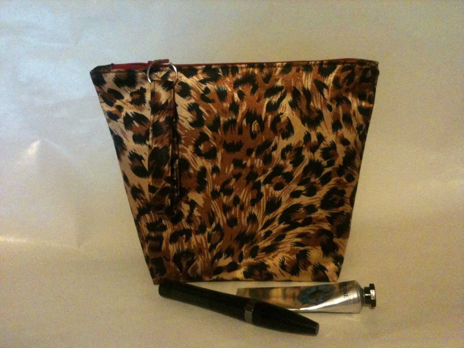 Leopard Print Charmeuse Makeup Bag/purse - Etsy