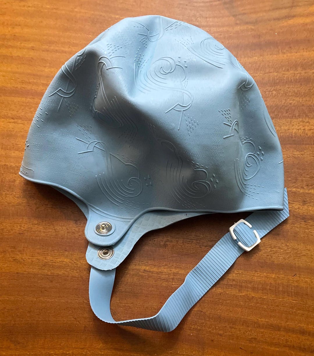 Carina Light Blue Rubber Bathing Swim Cap New Chin Strap Old Stock - Etsy