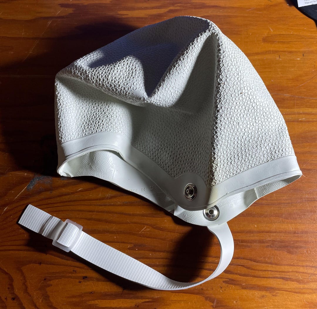 White Rubber Bathing Swim Cap Aquapro - Etsy