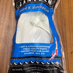 Jantzen White Rubber Bathing Swim Cap New Old Stock 1 - Etsy