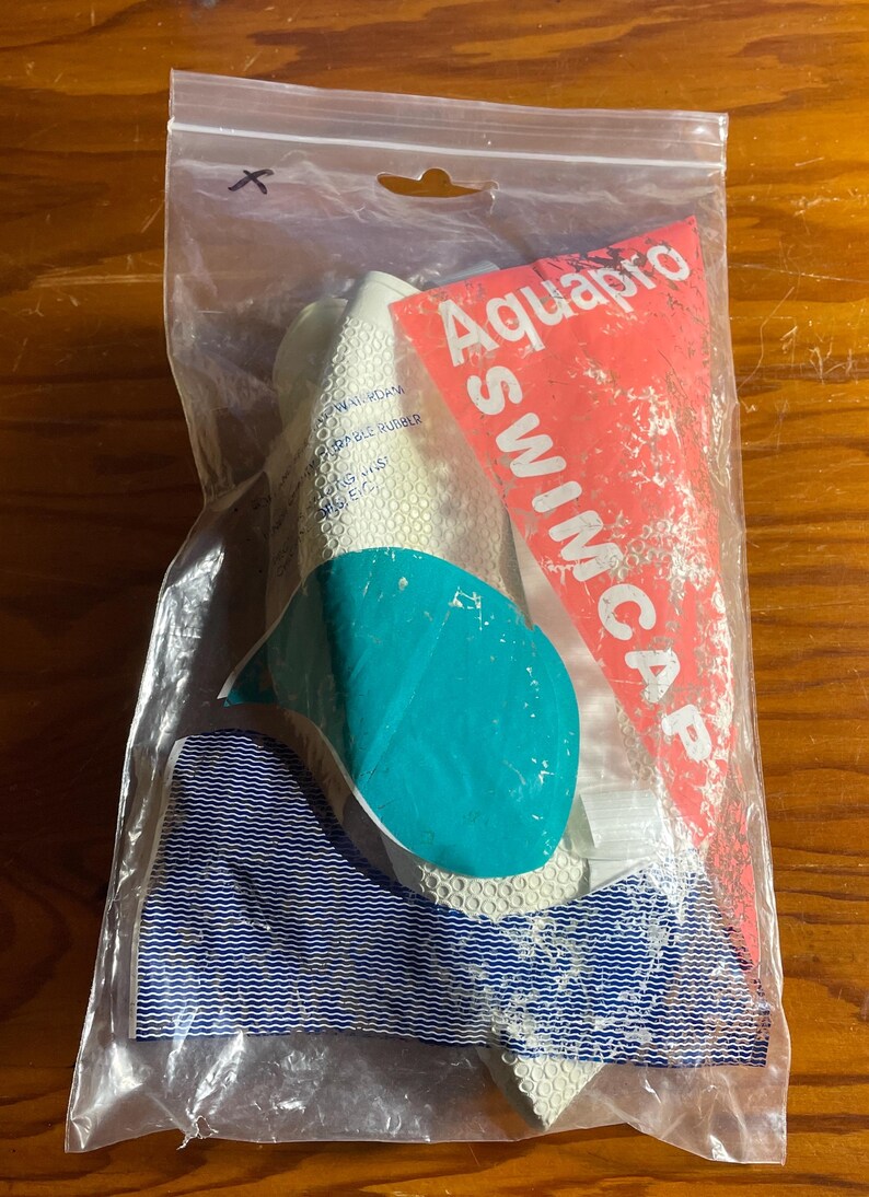 White Rubber Bathing Swim Cap Aquapro - Etsy