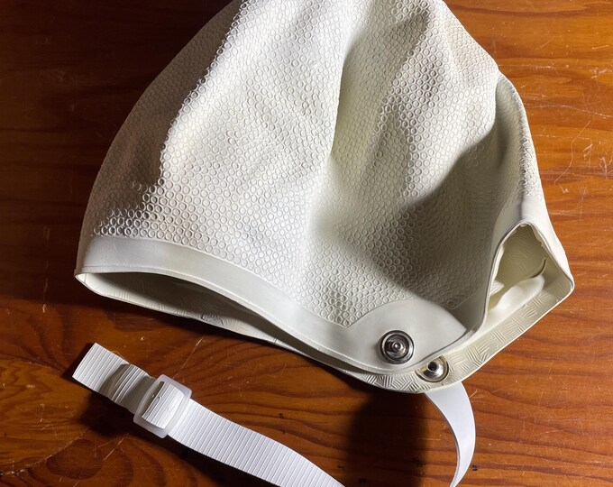 Jantzen White Rubber Bathing Swim Cap Chin Strap New Old Stock - Etsy