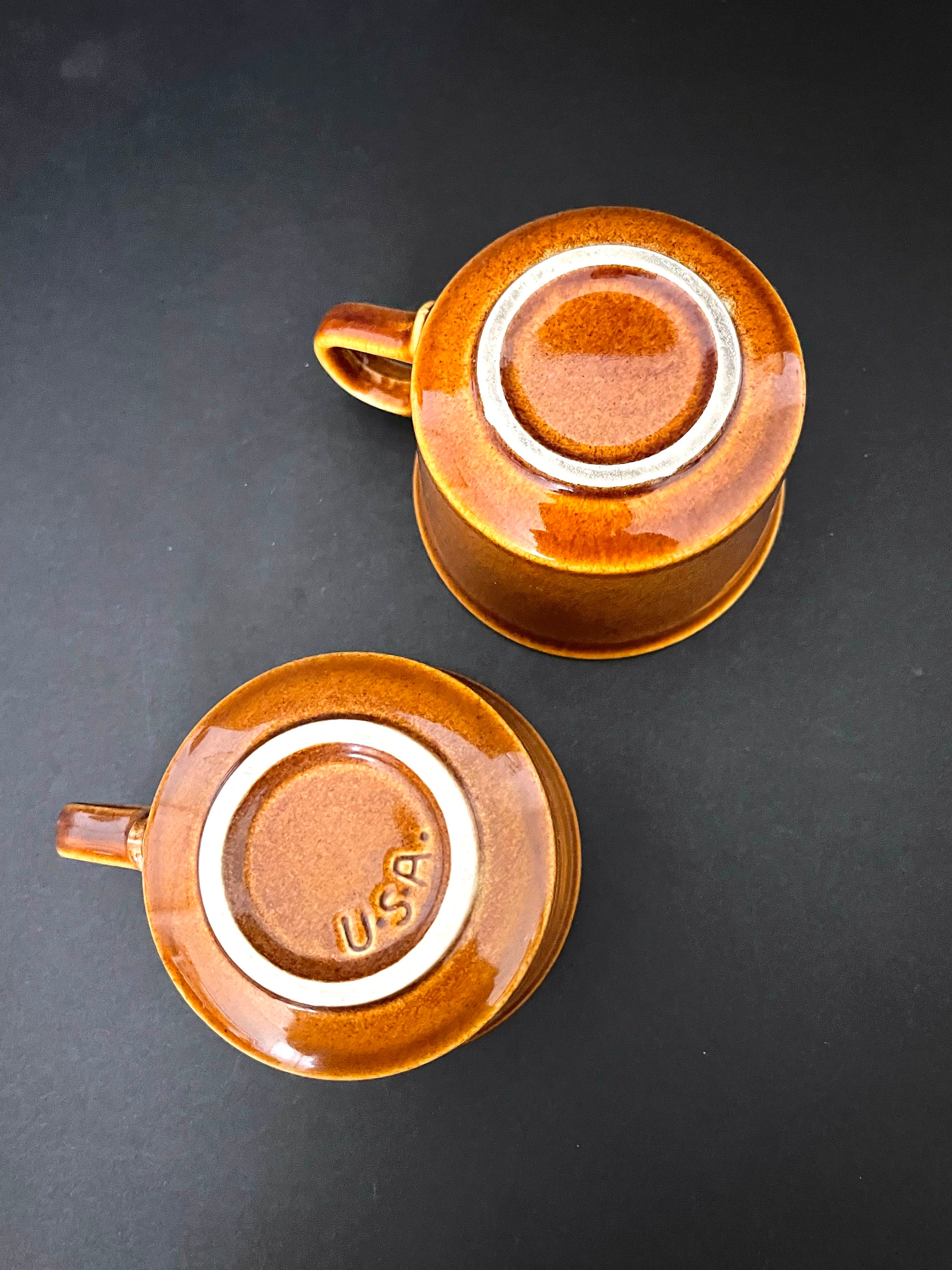 Vintage Duo Of Taylor Smith Honey Gold 1970s Coffee Mugs Retro Diner Mugs Set Of 2 Etsy