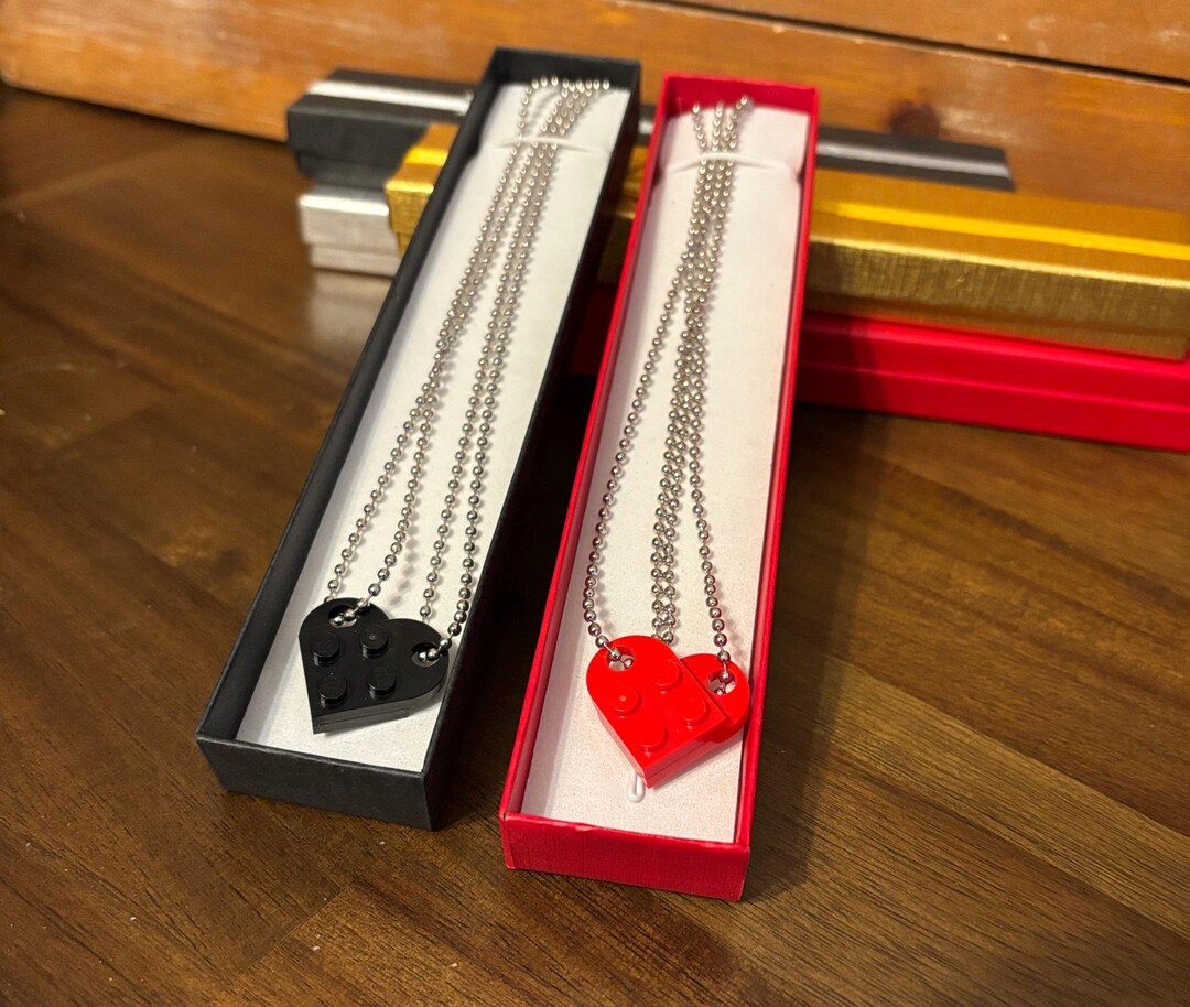 Adorable Lego Heart Necklaces for Two Perfect Valentine's Day or ...