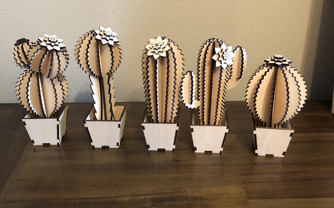 Cute Laser Cut Crafty Cactus Plants - Etsy