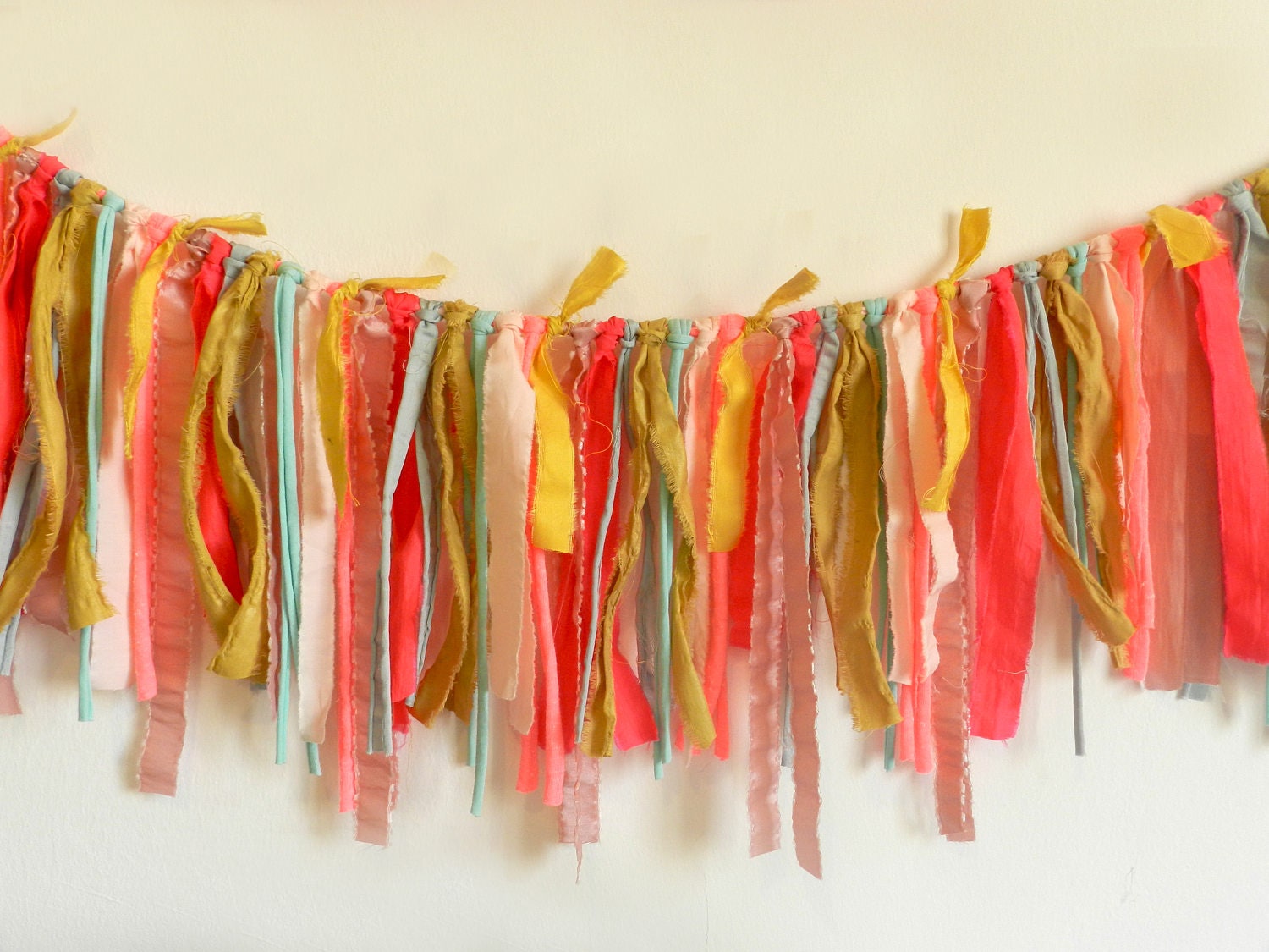 Textile Ribbons Garland - Etsy
