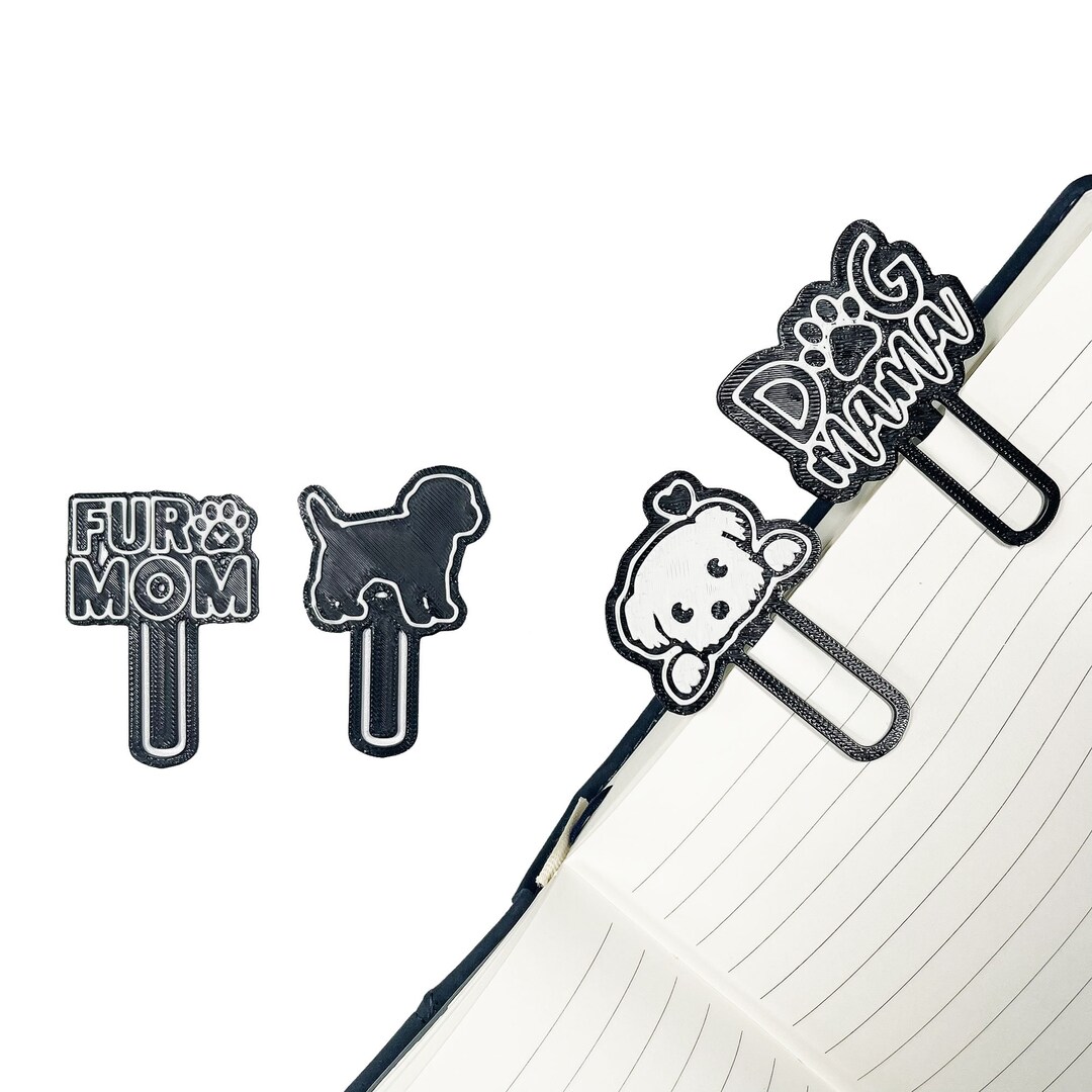 4 Dog Plastic Bookmark Clips | Great Quality Plastic Bookmarks | Page ...