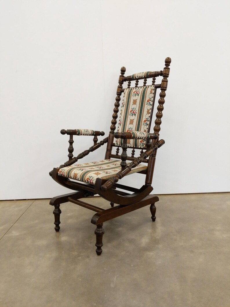 Antique Danish Victorian Style Rocking Chair - Etsy