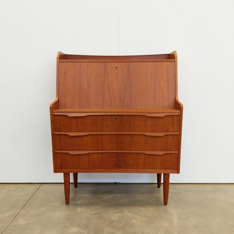 Mid Century Secretary Desk - Etsy