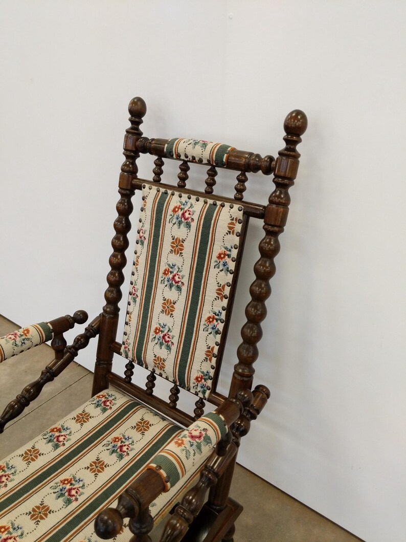 Antique Danish Victorian Style Rocking Chair - Etsy