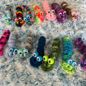 Worry Worm, Googly Eyes, Silly, Fidget Toy, Handmade, - Etsy