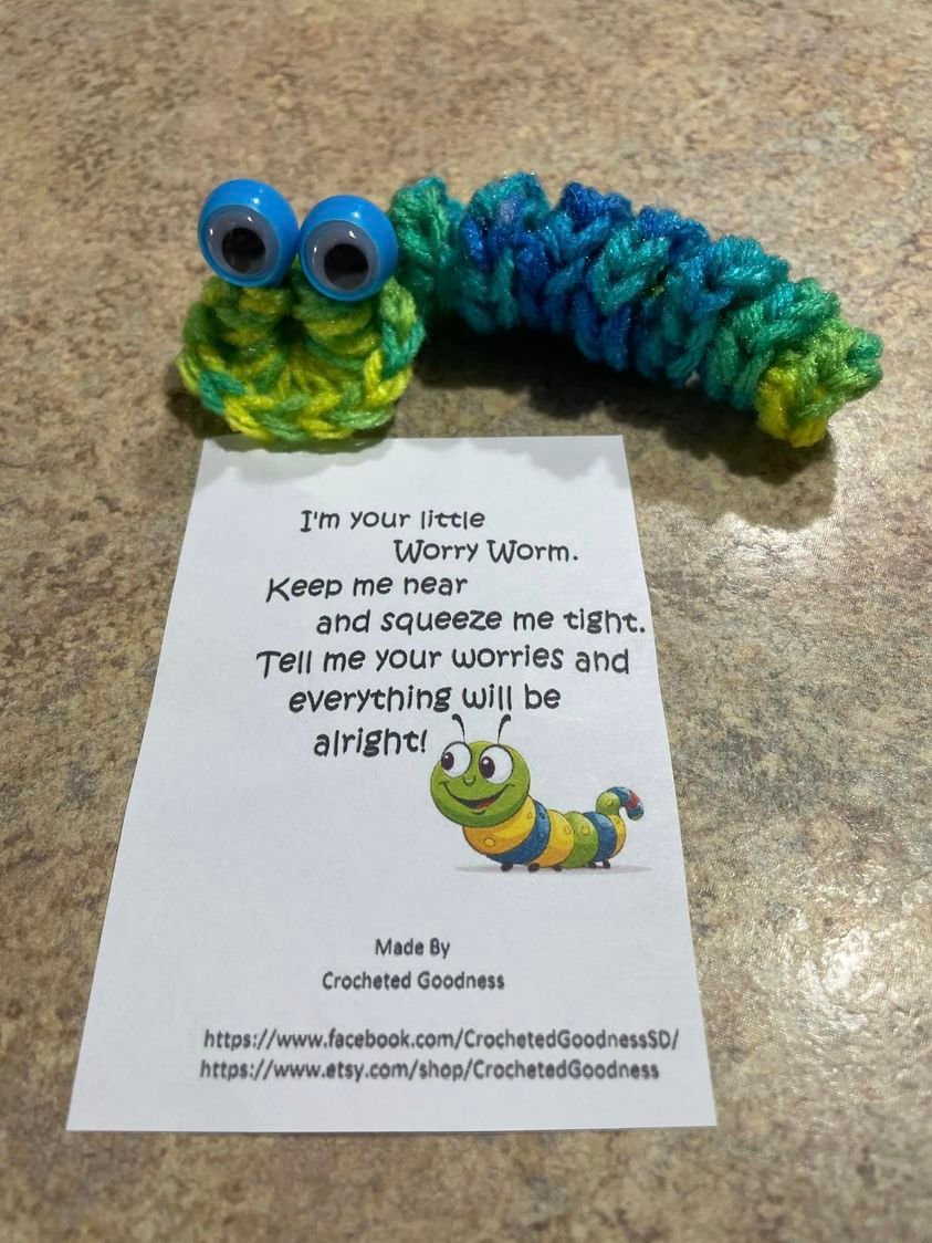 Worry Worm, Googly Eyes, Silly, Fidget Toy, Handmade, - Etsy