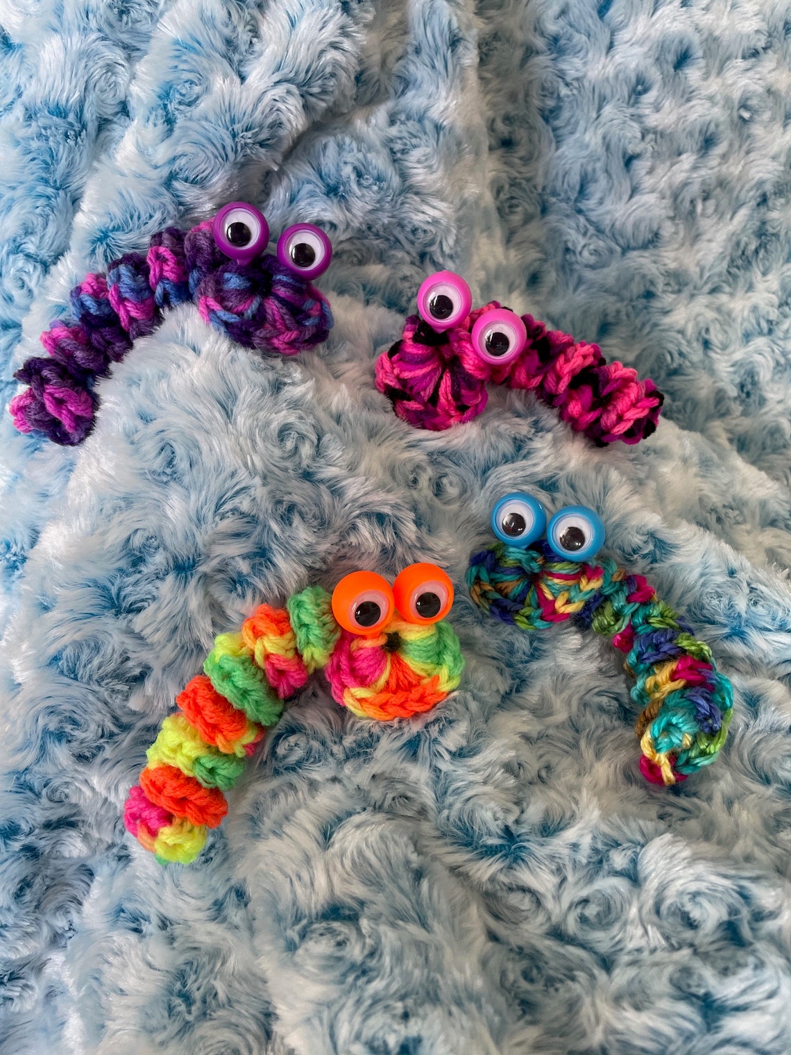 Worry Worm, Googly Eyes, Silly, Fidget Toy, Handmade, - Etsy