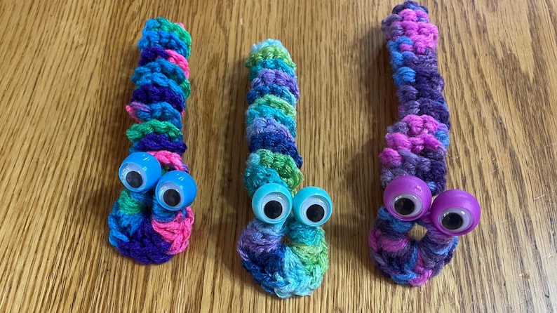 Worry Worm, Googly Eyes, Silly, Fidget Toy, Handmade, - Etsy