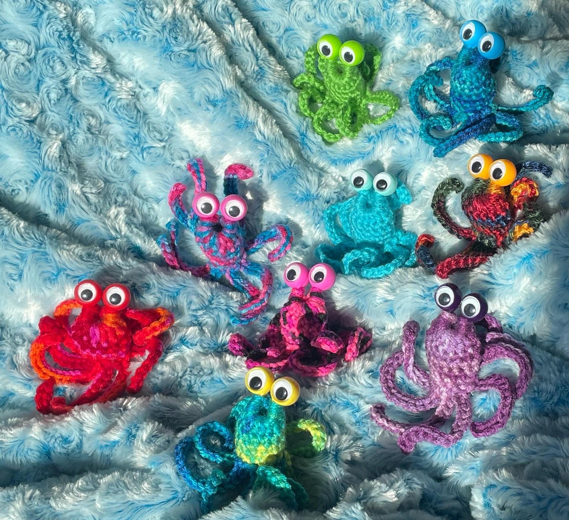 Octopus, Finger Puppet, Googly Eyes, Silly, Toy, Crocheted, Handmade ...