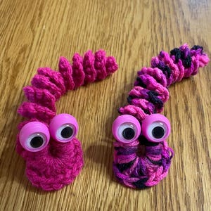 Worry Worm, Googly Eyes, Silly, Fidget Toy, Handmade, - Etsy