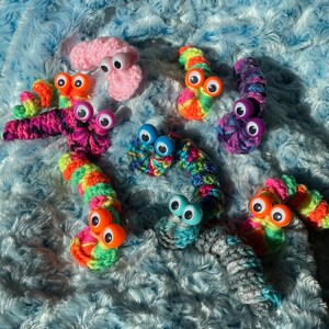 Worry Worm, Googly Eyes, Silly, Fidget Toy, Handmade, - Etsy