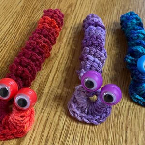 Worry Worm, Googly Eyes, Silly, Fidget Toy, Handmade, - Etsy