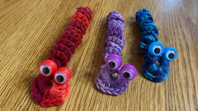 Worry Worm, Googly Eyes, Silly, Fidget Toy, Handmade, - Etsy
