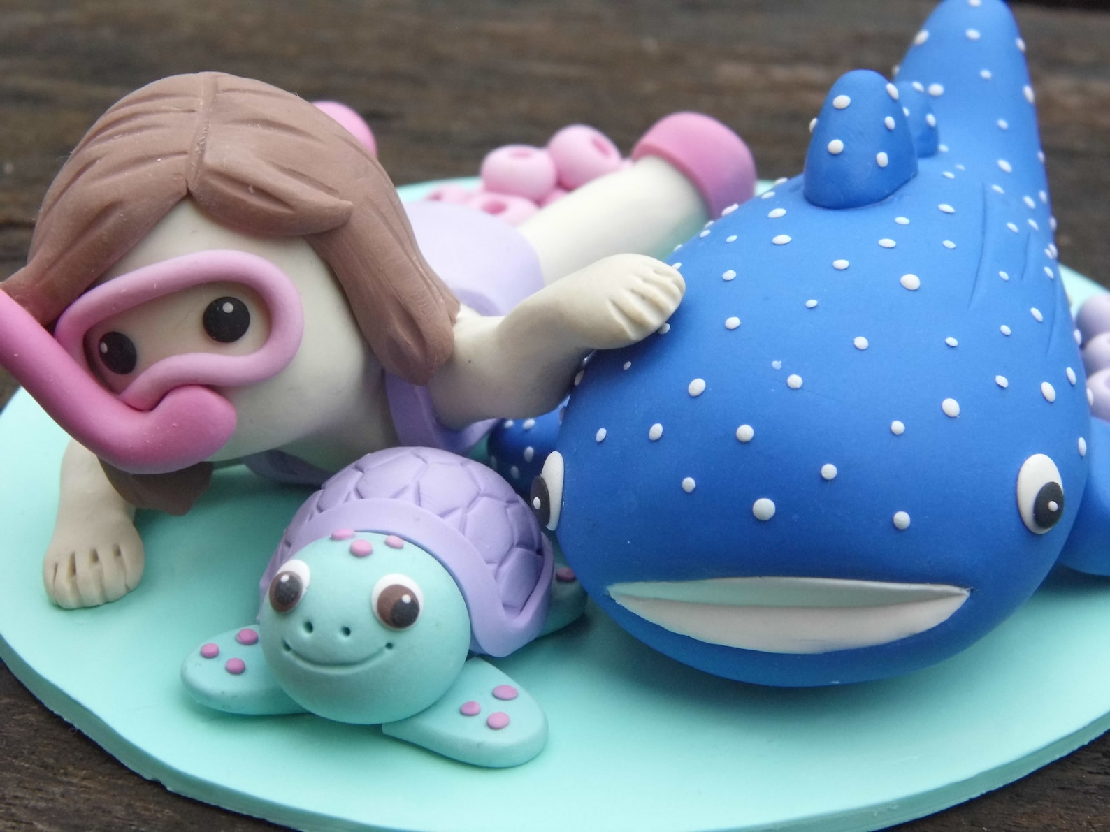 Custom Birthday Cake Topper Figurine, Birthday Cake Topper Shark, Cake ...