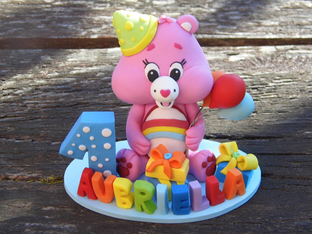 Custom Care Bear Birthday Cake Topper Figurine, Cake Decoration ...