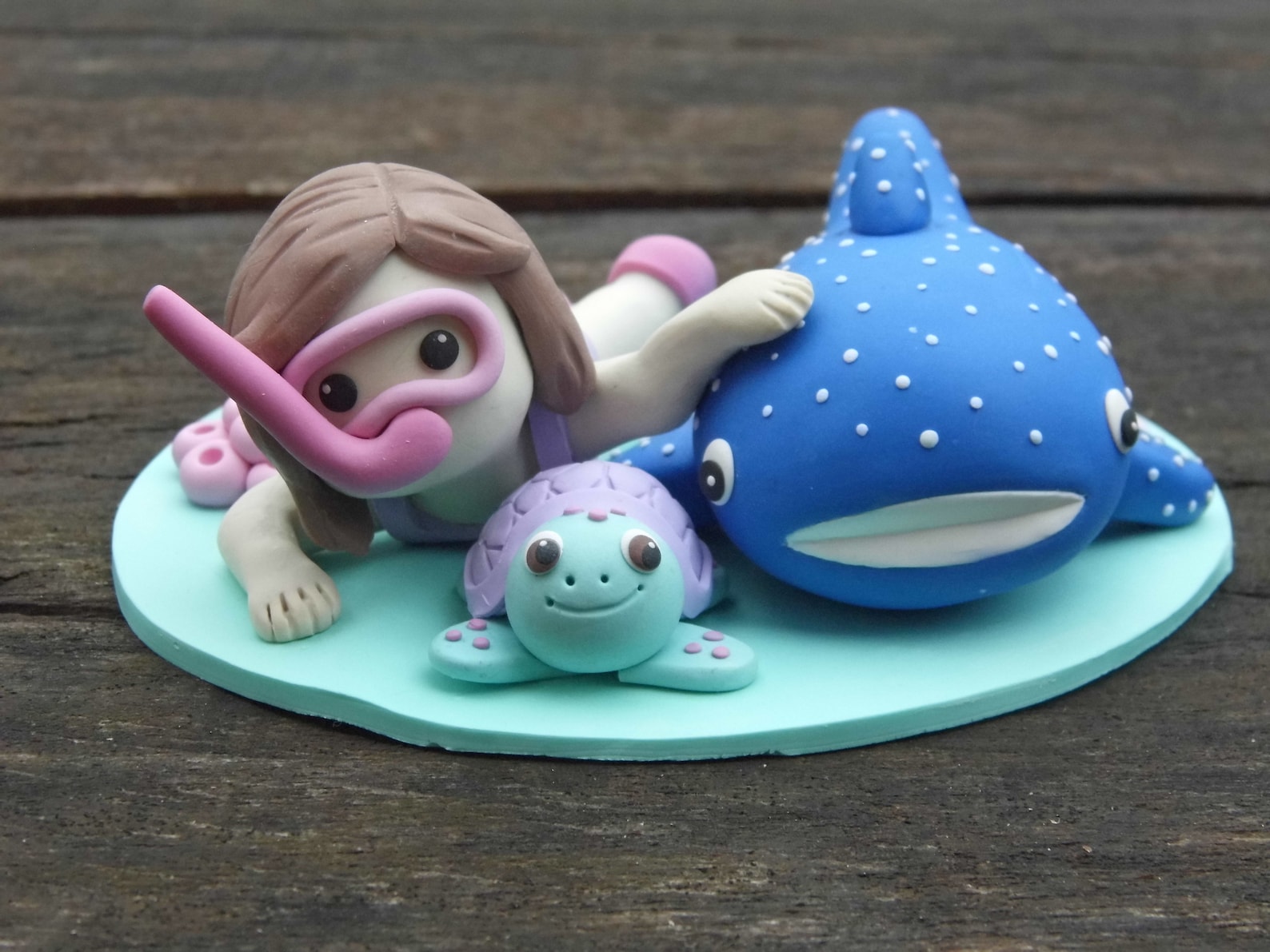 Custom Birthday Cake Topper Figurine, Birthday Cake Topper Shark, Cake ...