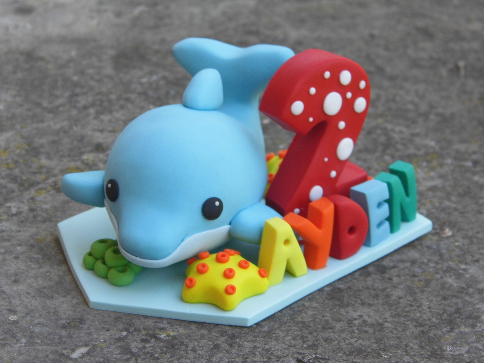 Dolphin Birthday Cake Topper, Sea Animal Cake Topper, Dolphin Birthday ...