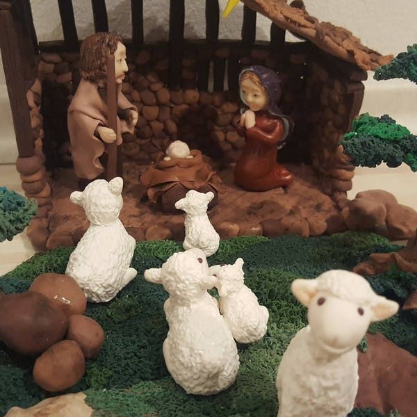 Clay Nativity - Etsy