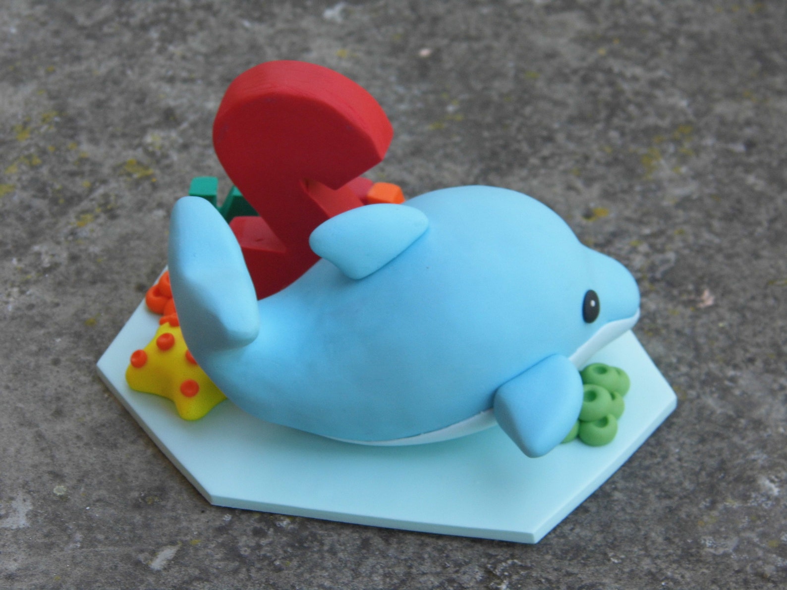 Dolphin Birthday Cake Topper, Sea Animal Cake Topper, Dolphin Birthday ...