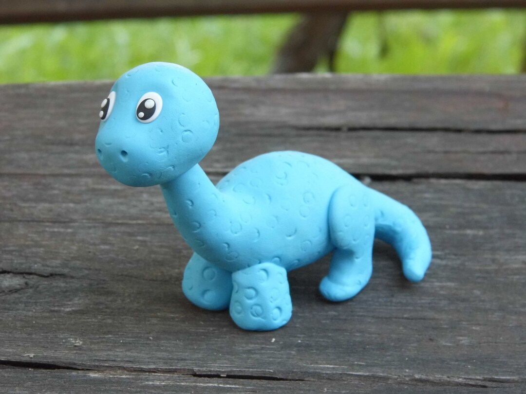 Fondant Diplodocus Birthday Cake Topper, Dinosaur Cake Figure, Polymer ...
