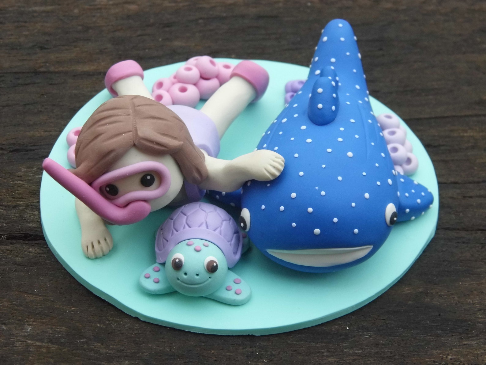 Custom Birthday Cake Topper Figurine, Birthday Cake Topper Shark, Cake ...