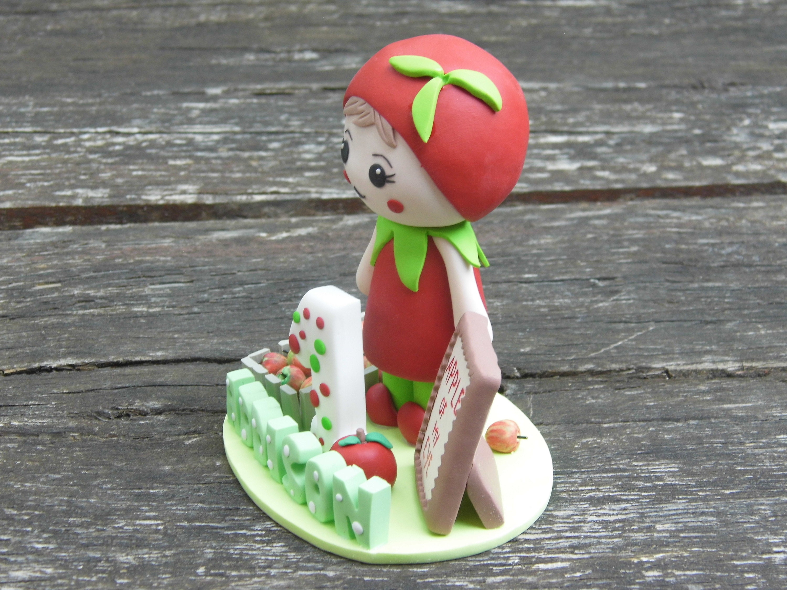 Personalized Girl Birthday Cake Topper, Figurine Cake Topper, Girl Cake ...