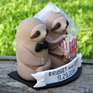 Sloth Wedding Cake Topper, Personalized Sloth, Sloth Figurine, Sloth ...
