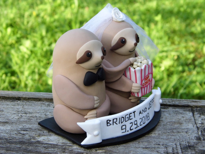 Sloth Wedding Cake Topper Personalized Sloth Sloth Figurine - Etsy