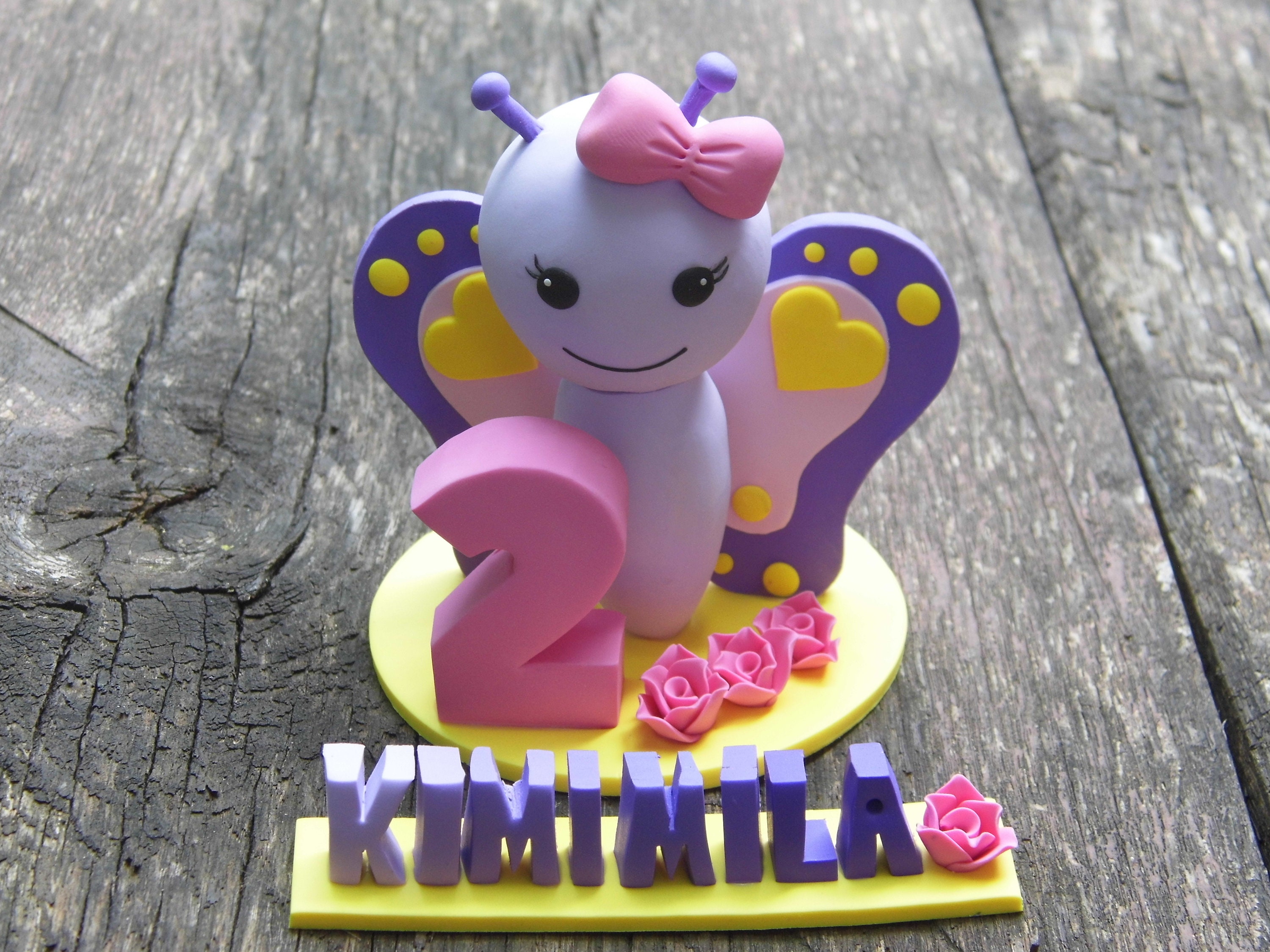 Butterfly Birthday Cake Topper, Custom Cake Topper, Butterfly Cake ...
