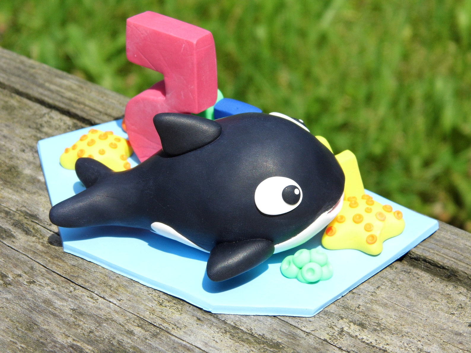 Birthday Orca Cake Topper Ocean Beach Cake Topper Orca Whale - Etsy