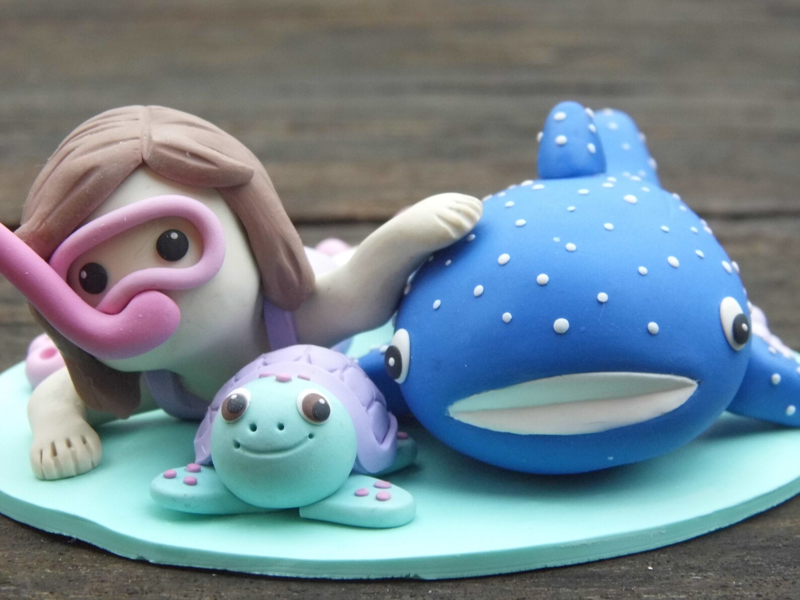 Custom Birthday Cake Topper Figurine, Birthday Cake Topper Shark, Cake ...