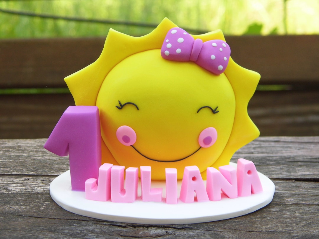Sunshine 1st Birthday Cake Topper, Sunshine Cake Topper, Personalized ...