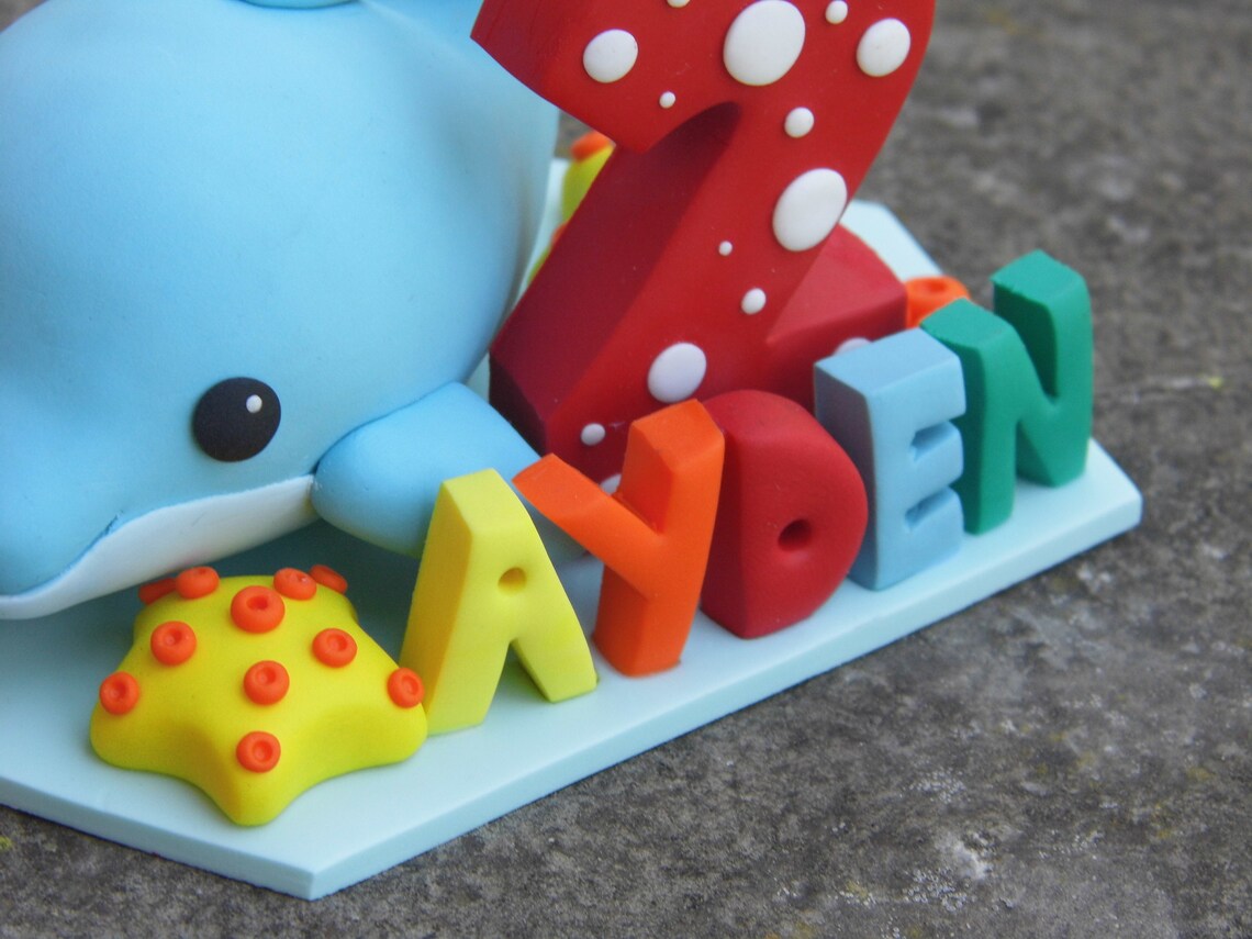 Dolphin Birthday Cake Topper, Sea Animal Cake Topper, Dolphin Birthday ...