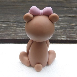Fondant Bear Cake Topper, Cake Figurine Bear, Woodland Birthday Party ...