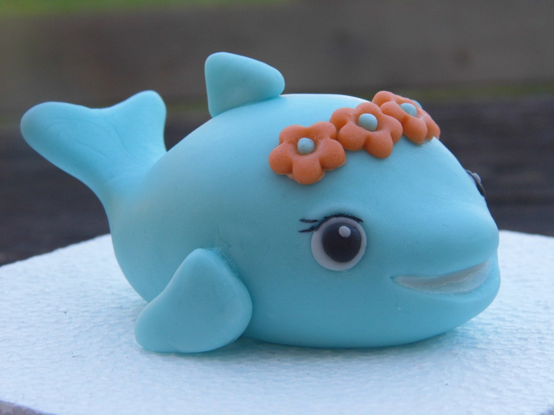 Dolphin Birthday Cake Topper, Sea Animal Cake Topper, Fondant Dolphin ...