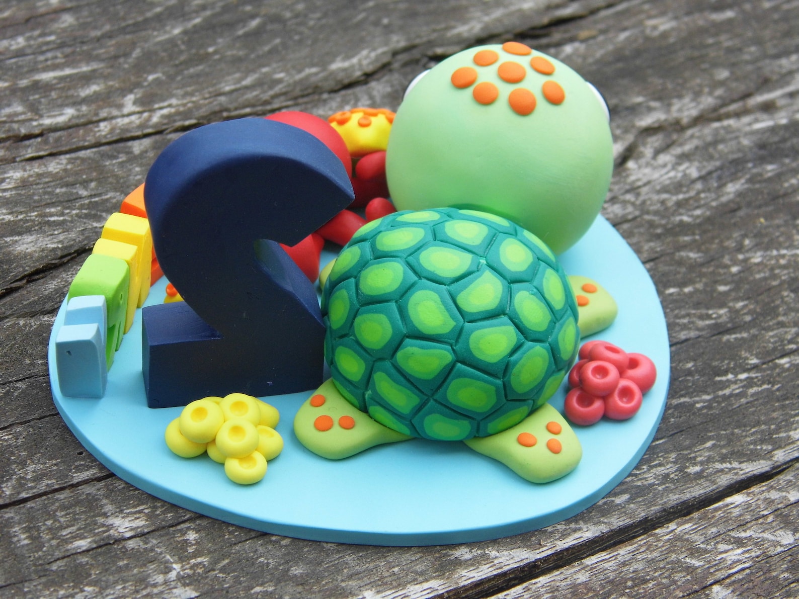 Turtle Birthday Cake Topper Turtle Birthday Cake Figurine - Etsy