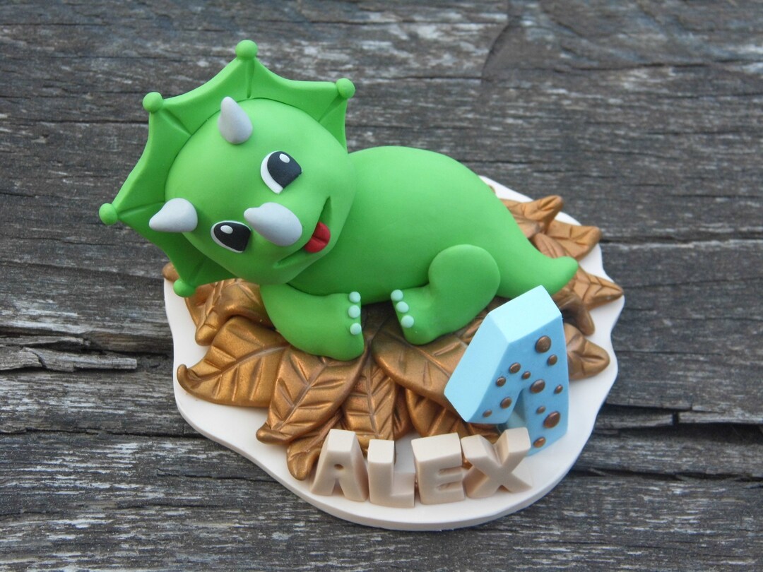 Dinosaur 1st Birthday Cake Topper Figurine, Dinosaur Birthday Party ...
