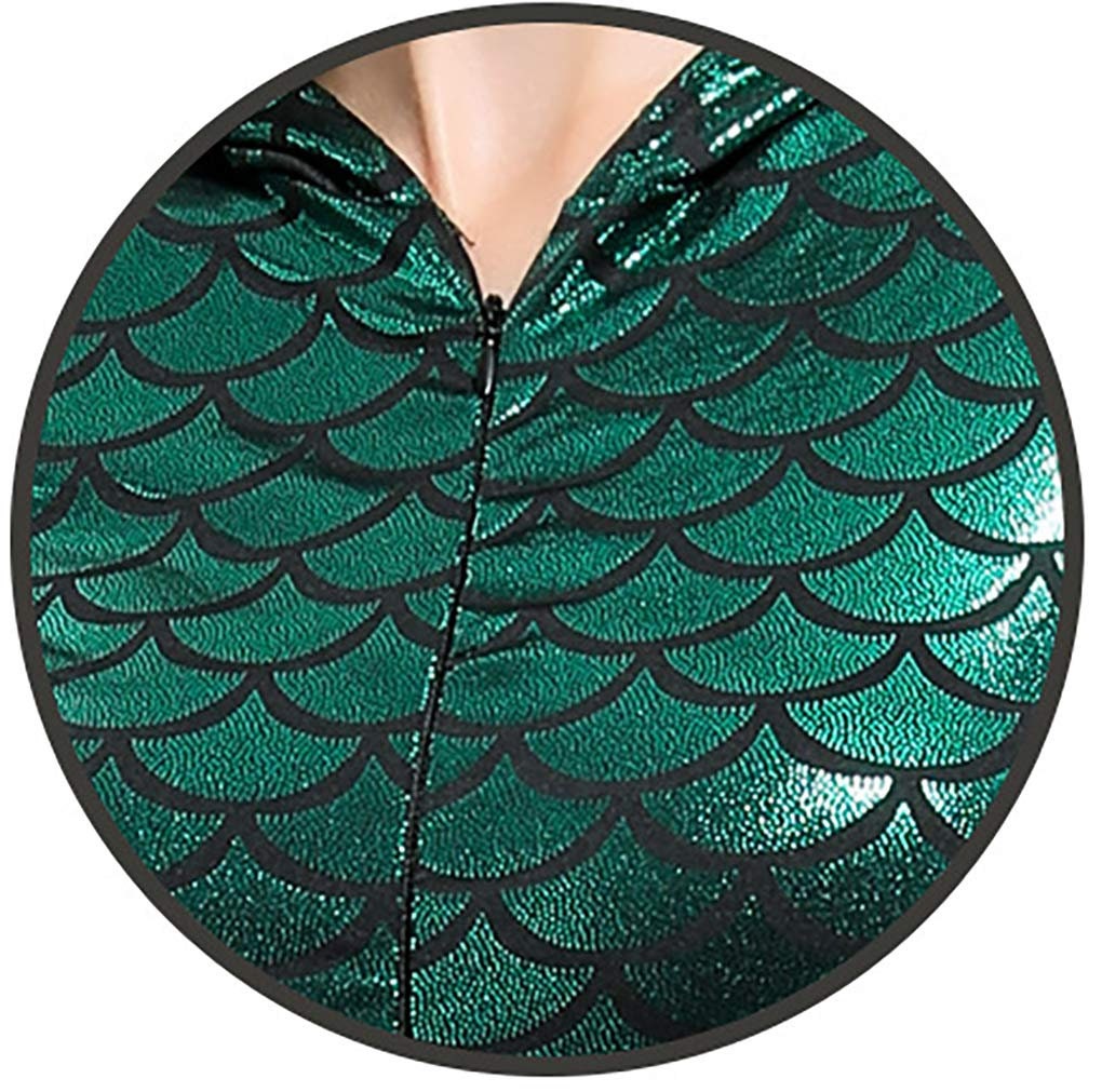 Linvme Women Mermaid Fish Scale Hooded Catsuit Wetlook Sequin | Etsy UK