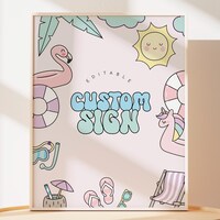 BOY Pizza Pool Party Welcome Sign, Printable, Customized Sign, Pool ...