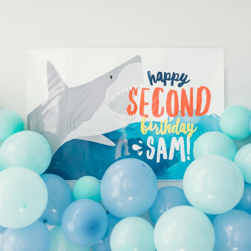 Baby Shark Backdrop - Etsy